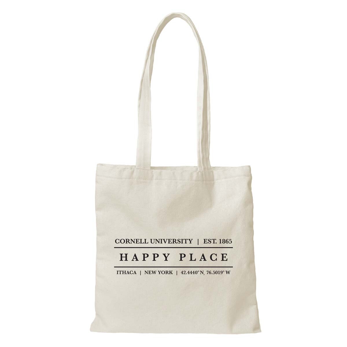 Slim Canvas Tote Happy Place | Accessories | Totes