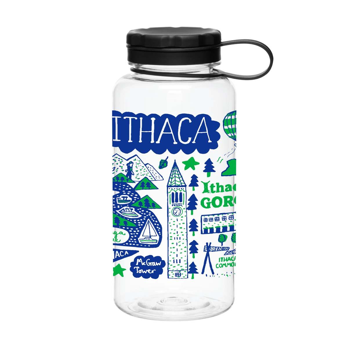 Ithaca Julia Gash Wide Mouth Clear Bottle | Gifts | Drinkware