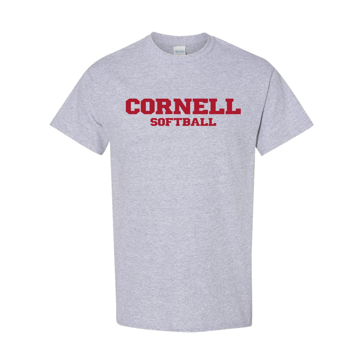 Cornell Softball with C Back Logo Tee | Men's Unisex Tops & Tees