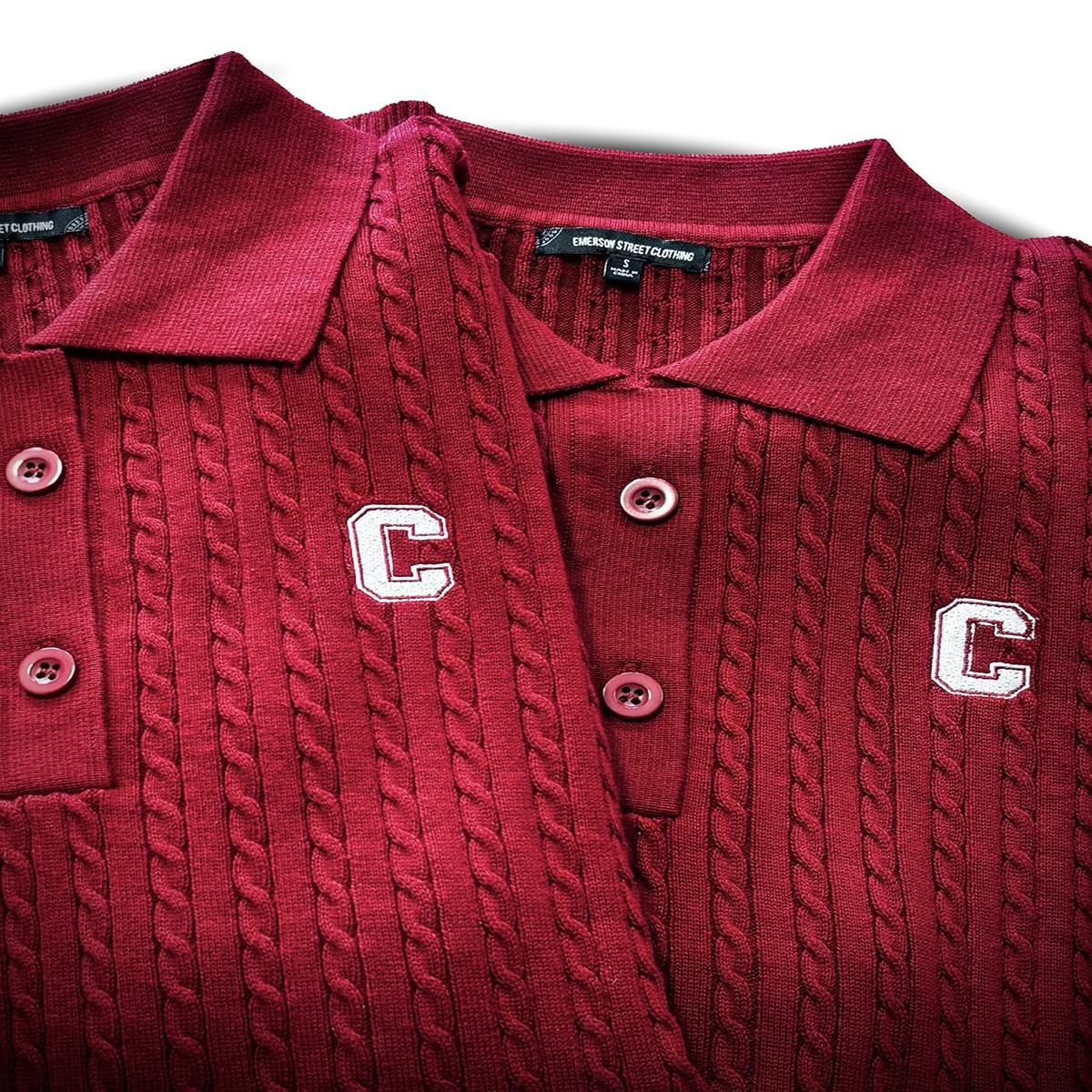 Women's Block C Cable Knit Polo | Tops & Tshirts